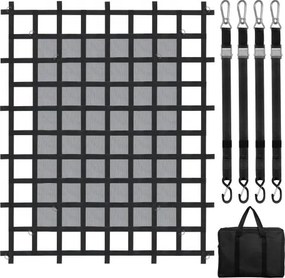 Síť na náklad Zesílené provedení Cargo Net 182,9 × 144,8 cm Nastavitelné přezky a