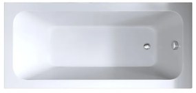 BPS-koupelny Akrylátová obdélníková vana k vestavbě HYD-NIL150-VEST 150x70 cm bílá, odtokový komplet chrom