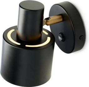 Halo Design 746880 - Nástěnné bodové svítidlo VOGUE 1xE27/40W/230V černá/mosaz