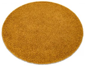 Kulatý koberec jednobarevný SOFFI shaggy 5cm žlutý Rozměr: průměr 100 cm