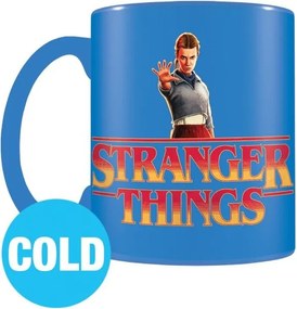 Hrnek Stranger Things - Characters S5 315 ml(měnící se motiv) Modrá
