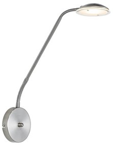 Moderní nástěnné ocelové svítidlo včetně LED - Eva