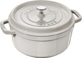 Staub Litinový hrnec s poklicí Cocotte, bílý lanýž, 24 cm / 3,8 l 11024107