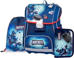 Oxybag PREMIUM - školní set Hokej 3 ks: aktovka, penál, sáček
