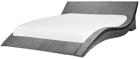 Sametová postel 180x200 cm šedá VICHY Beliani