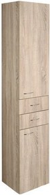 Aqualine, ZOJA/KERAMIA FRESH skříňka vysoká 35x184x29cm, dub platin, 51222