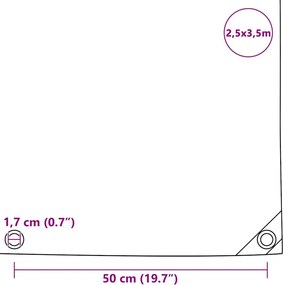 Plachta 650 g/m² 2,5 x 3,5 m šedá 144890