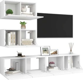 vidaXL 4dílný set TV skříněk dřevotříska [3078710] Barva: dub sonoma