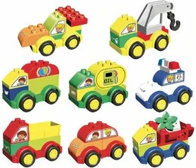 L-W Toys Junior kostky Auta / LEGO- kompatibilní / 62 dílků