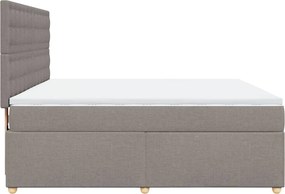 Box spring postel s matrací taupe 180x200 cm textil 3291377