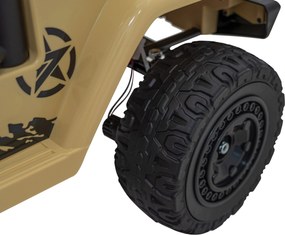 Ramiz Elektrické autíčko Toyota FJ Cruiser béžové + ovladač + pohon 4x4 + LED a audio + EVA kola + plynulý rozjezd
