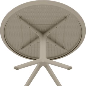 Stůl Sky kulatý 105 cm – taupe
