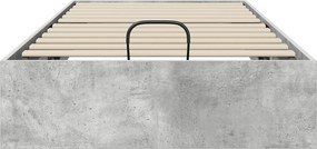 Ottoman postel Betonově Šedá 100 x 200 cm Dřevěný materiál 3409248