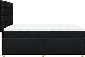 Box spring postel s matrací černá 160x200 cm textil 3291340