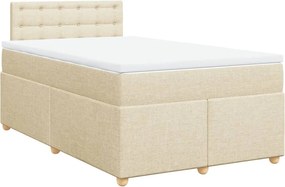 Box spring postel s matrací krémová 120x200 cm textil 3286666
