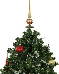 Sněžící vánoční stromeček s deštníkovým stojanem zelený 140 cm 284333