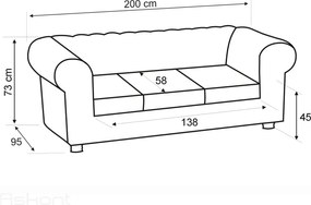 ASKONT Chesterfield Windsor bílá Kožená pohovka 3M Puncovaná / bez puncování