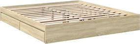 Rám postele se zásuvkami dub sonoma 180x200 cm kompozitní dřevo 3280638