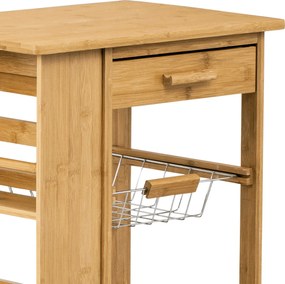 Regál, bambus, přírodní, DR-046
