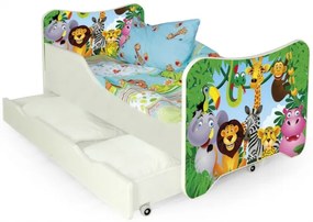 Halmar dětská postel HAPPY JUNGLE zásuvky: ano