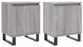 vidaXL Noční stolky 2 ks šedé sonoma 40 x 30 x 50 cm kompozitní dřevo