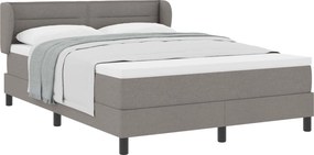 Postel s boxspringem s čelo Taupe 140 x 200 cm textil 3339965
