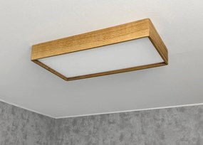 Světlo z dubu, 20W, výroba v ČR, stropní svítidlo BLOKK RS 20W, vyrobené ručně z dubového dřeva Teplá bílá 3000 K