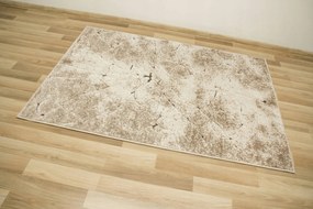 Akcila 120x170 cm NADÝCHANÝ KOBEREC FASHION BÉŽOVÝ KRÉM HNĚDÝ DVOUÚROVŇOVÝ JAKO MRAMOR