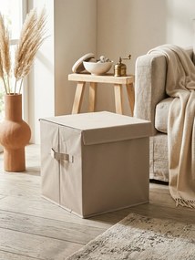 Sinsay - Skládací úložný box s rukojetí a víkem - béžová