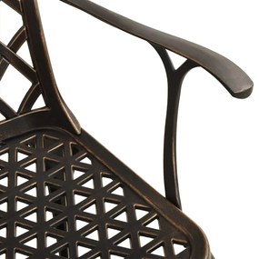 Zahradní židle 6 ks litý hliník bronzové,  3216319