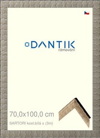 DANTIK rámeček 70x100 | SARTORI kost.bílá s (Plexi Čiré)