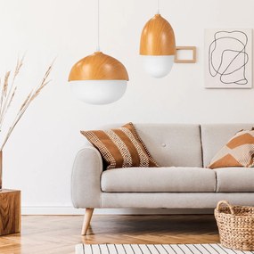 Toolight - Stropní svítidlo E27 60W APP951-1CP, hnědá-bílá, OSW-06685