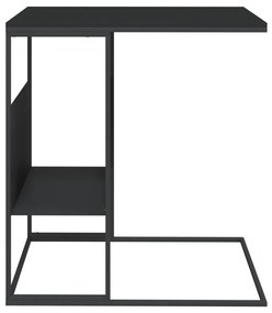 Odkládací stolek černý 55 x 36 x 59,5 cm kompozitní dřevo - Default Title