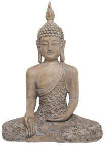 Béžová antik dekorace sedící Buddha - 30*16*41 cm