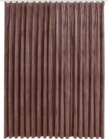 Zatemňovací závěs s háčky sametový starorůžový 290 x 245 cm 134527