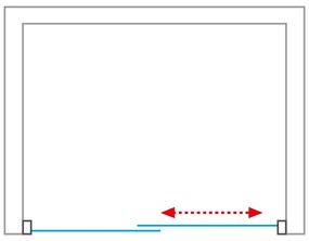 Roltechnik Outlet Posuvné sprchové dveře do niky G2L/G2P - bez vaničky Varianta: šířka: 100 cm, orientace: Levá - pevné sklo vlevo - (G2L_1000 - 810-0000104-01-02), Barva profilů a typ výplně: profily: stříbrná, výplň: transparent