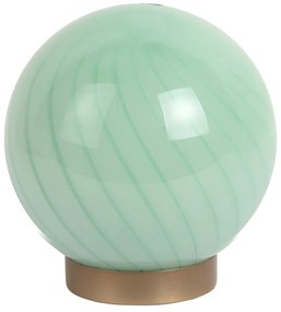 Světle zelená stolní lampa se skleněným stínidlem (výška 17 cm) Summer Globe – Leitmotiv