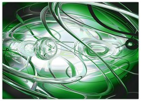 Zelený abstraktní obraz (70x50 cm)