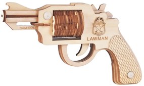 Woodcraft Dřevěné 3D puzzle Zbraň na gumičky Revolver Colt