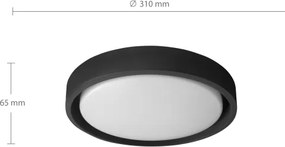 Brilagi - LED Stropní svítidlo MATTEO LED/24W/230V pr. 31 cm černá
