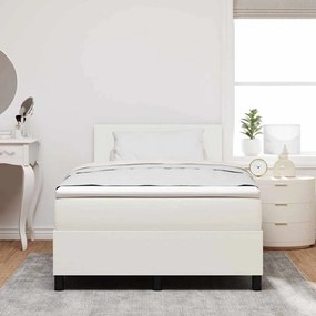 Postel s boxspringem s čelo Krémová a bílá 120 x 190 cm 3337505