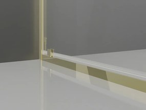 Mexen Exo, výklopná sprchová kabina, dveře 110 cm + boční stěna 80 cm, transparentní sklo, zlatá, 8182-110-080-50-00