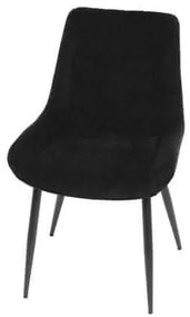 Autronic Moderní jídelní židle Jídelní židle, černá látka, černý kov (DCL-218 BK2)