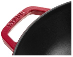 Staub pánev wok se skleněnou poklicí 30 cm/4,4 l višňová, 1312906