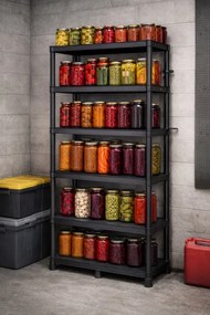 Plastový dílenský regál Stacker 74x172,5 cm černý