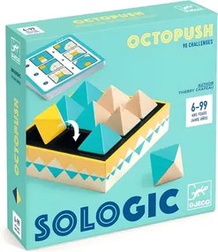 DJECO Logická hra Sologic - OctoPush / Dřevěná / 9 osmistěnů / 90 úkol