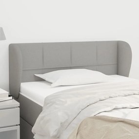 Čelo postele typu ušák světle šedé 83x23x78/88 cm textil 3117118