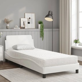 Postel s matrací Dover bílá 90 x 190 cm umělá kůže 3208318