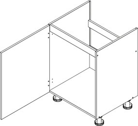 ALFASHOP ZOYA dolní D60ZL P/L šedá
