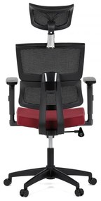 Kancelářská otočná židle VILD — látka, černá / červená
